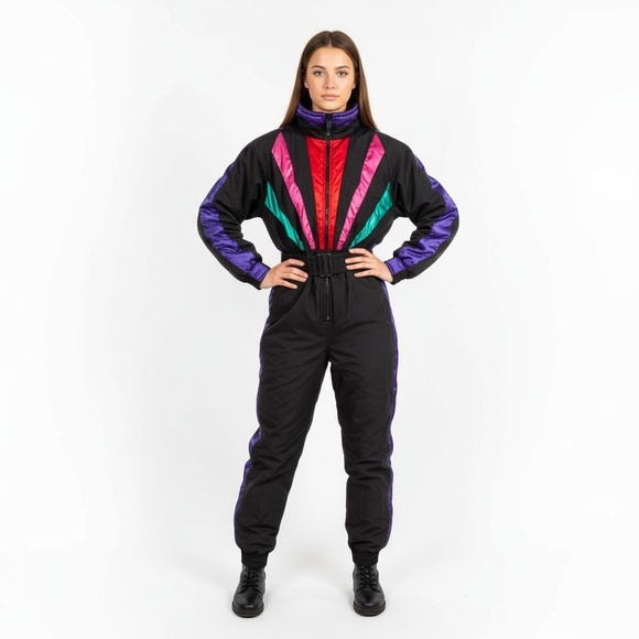 Pants & Jumpsuits | Skea Parisval Ski Suit Womens 8 8s Colorblock ...